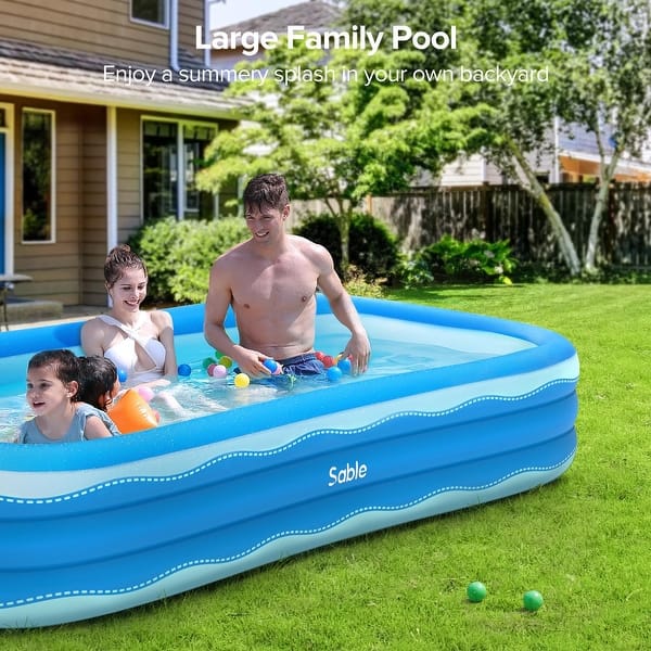 large rectangular inflatable pool