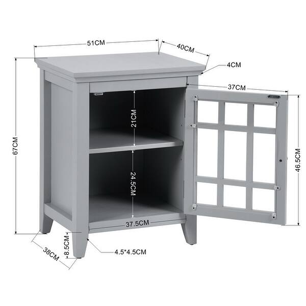 Traditional Design Night Stand with Open Door Compartments Modern ...