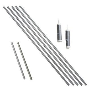 FASÄDE Backsplash Large Profile Accessory Kit in Argent Silver - Trim ...