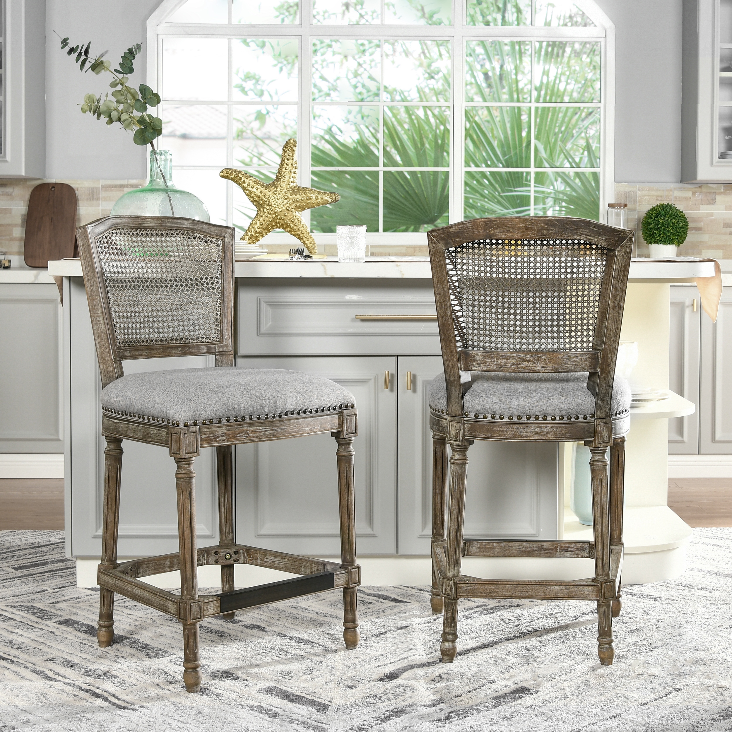 High wicker bar stools store