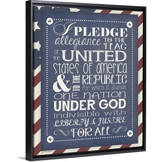 "Pledge Of Allegiance" Black Float Frame Canvas Art - Bed Bath & Beyond ...