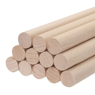 Wooden Dowel Rods Wood Sticks, 12"x0.79" Round Wooden Dowels Rod, Pack ...