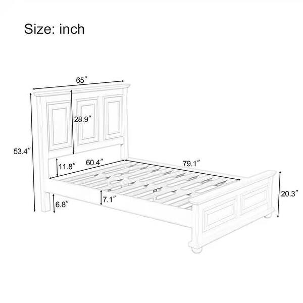 Traditional Town and Country Style Pinewood Vintage Bed by Harper ...
