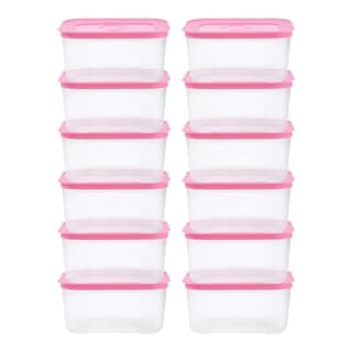 12 Pack Food Storage Containers with Lids, Plastic Meal Prep Food ...