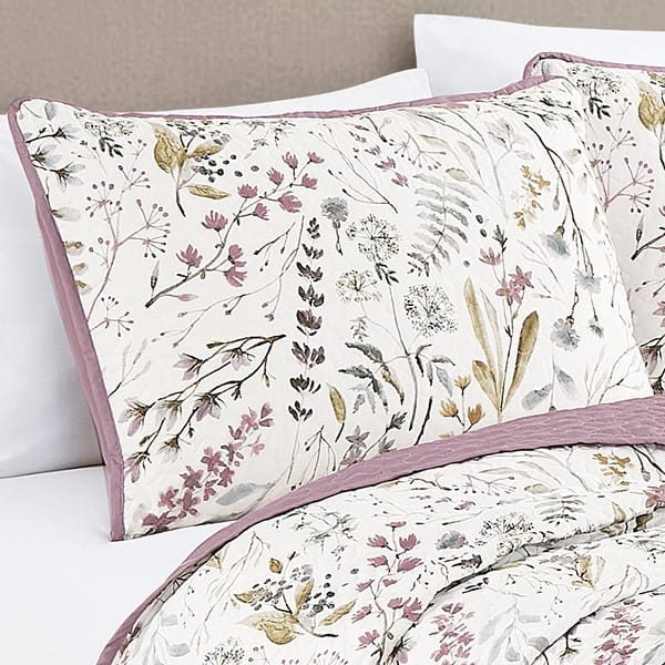 MarCielo 3 Piece Printed Quilt Set Lightweight Bedspread Set Lara - On ...