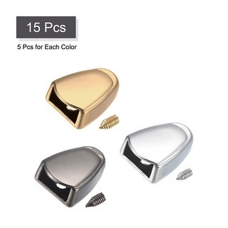 15Pcs 0.37'' Metal Triangle Zipper Stopper, 4 Colors - Chrome, Golden ...