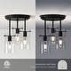 Nathan James Ophelia Semi Flush Mount Ceiling 3-Light Fixture with ...