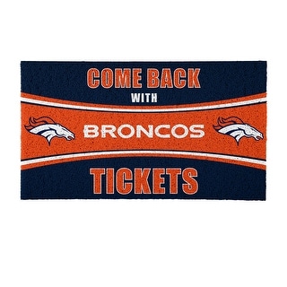Denver Broncos 28 in. x 16 in. PVC "Come Back With Tickets" Trapper ...