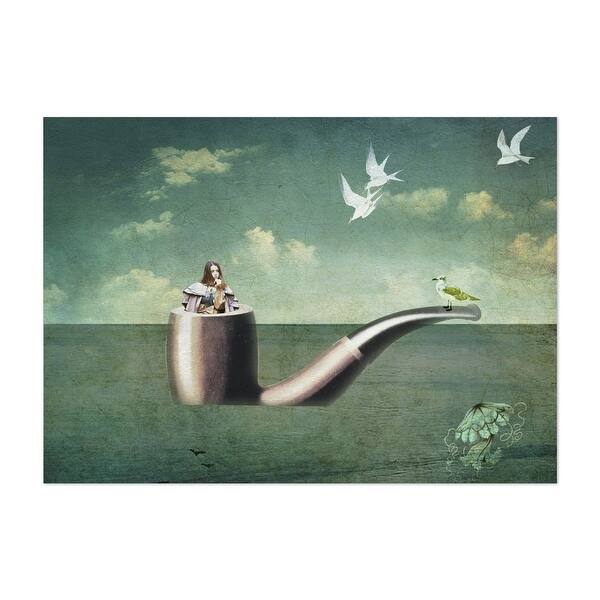 This is not a pipe Collage Bird Fantasy Humor Nature Art Print/Poster ...