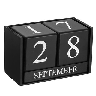 Vintage Wood Block Perpetual Calendar, Reusable Wooden Blocks Style 1 ...