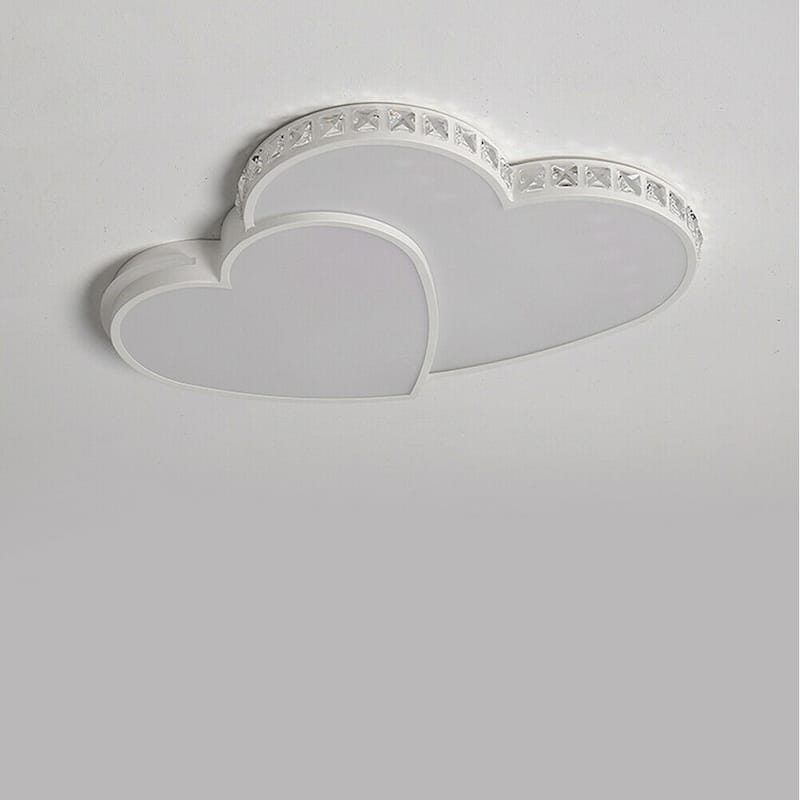 Crystal Heart-shaped LED Ceiling Light Flush Mount - 20.47*15.75*2.36 ...