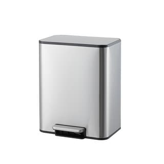 Garvee Bathroom Trash Can, Small Trash Can with Soft-Close Lid, Foot ...