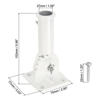 Adjustable Flag Pole Bracket, Aluminum Multi-Position Heavy Flagpole ...