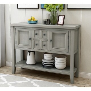 Elegant Dining Buffet, Console Table with Bottom Shelf - Bed Bath ...