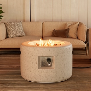 42'' Terrazzo Fire Pit Table 50,000 BTU Rectangle Propane Fire Pit - On ...