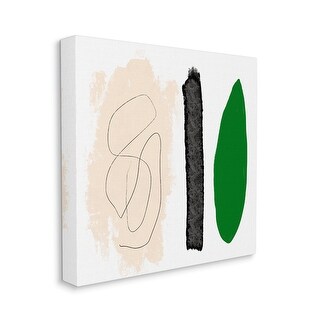 Stupell Modern Abstract Nature Study Shape Collage Green Beige Canvas ...