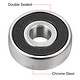 Deep Groove Ball Bearings Metric Double Sealed Chrome Steel ABEC1 - Bed ...