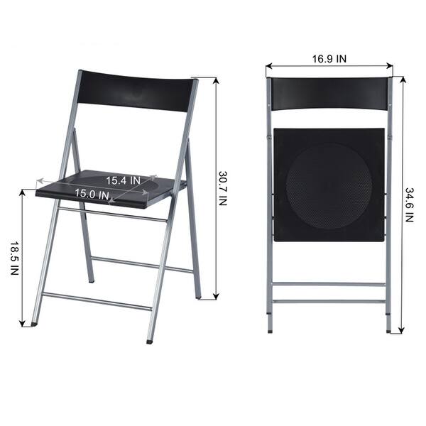 6 PCS Modern Plastic Folding Comfortable Chairs - Bed Bath & Beyond ...