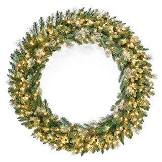 National Tree Company 5 ft. Carolina Pine Wreath with Clear Lights - 5 ...