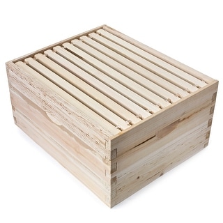 10 Frame Super Box with Frames for Langstroth Beekeeping- Honey Keeper ...