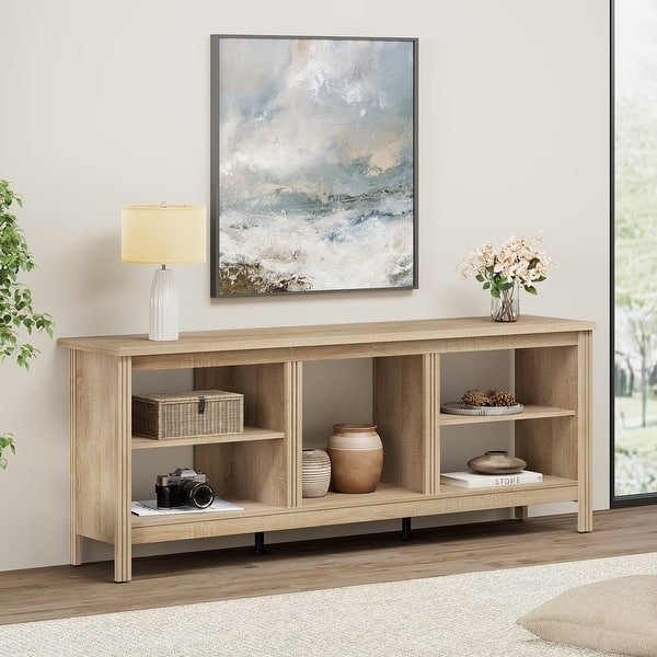 Classical 70 Inch TV Stand, TV Console Table for 75 Inch TV with LED ...