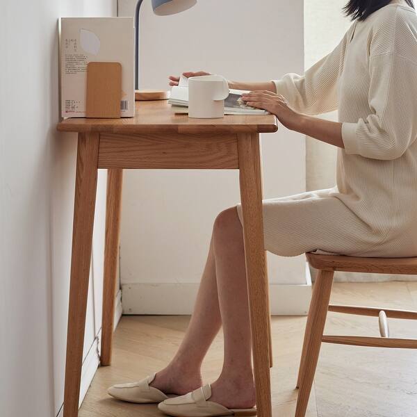 Simple Wooden Writing Desk - Freestanding Modern PC Laptop Computer ...