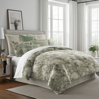 Dolce Spring Green Cotton Comforter Set 8 Piece - Bed Bath & Beyond ...