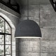 1-Light Industrial Farmhouse Ceramic Dome Pendant Light for Dining Room ...