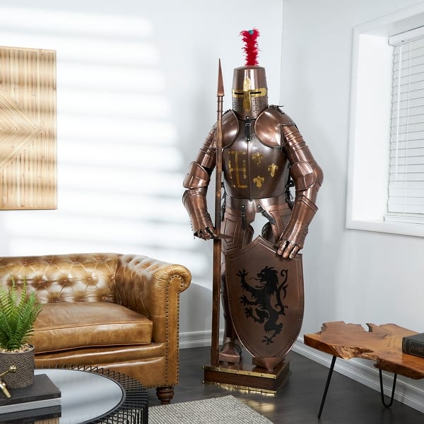 Copper or Silver Stainless Steel Replica Medieval Full Body Suit Armour ...
