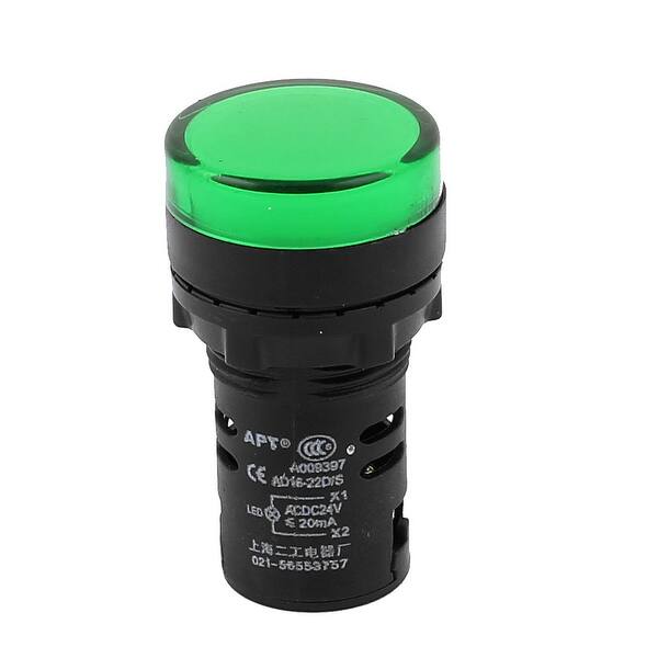 Plastic LED Pilot Panel Turn Indicator Light 21mm AC/DC 24V 20MA ...
