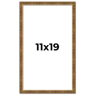 11x19 Frame Gold Kingsley Distressed Solid Wood Picture Frame Width ...