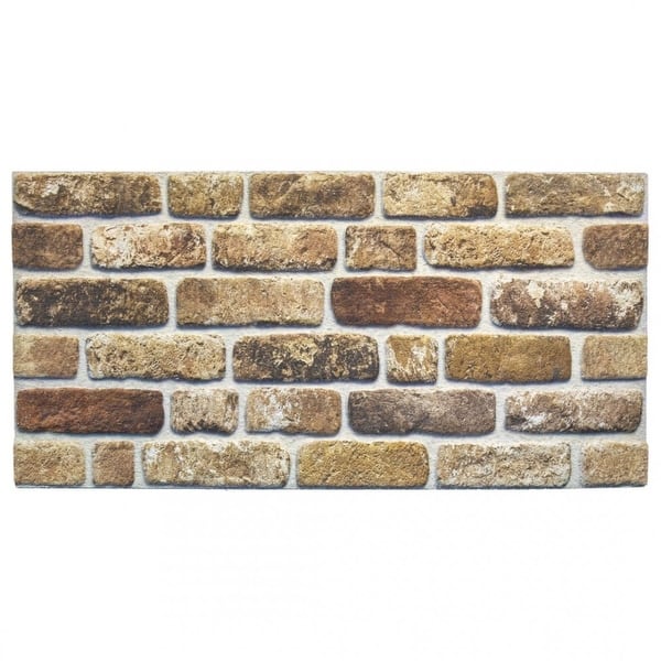 Dundee Deco Light Brown Faux Brick 3D Wall Panels, Styrofoam Facing ...