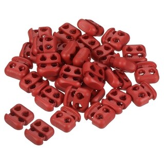 Cord Locks, 30 Pack Oval Spring Toggle Stopper, Wine Red - Wine Red ...