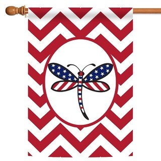 Patriotic Dragonfly Outdoor House Flag 40" x 28" - Bed Bath & Beyond ...