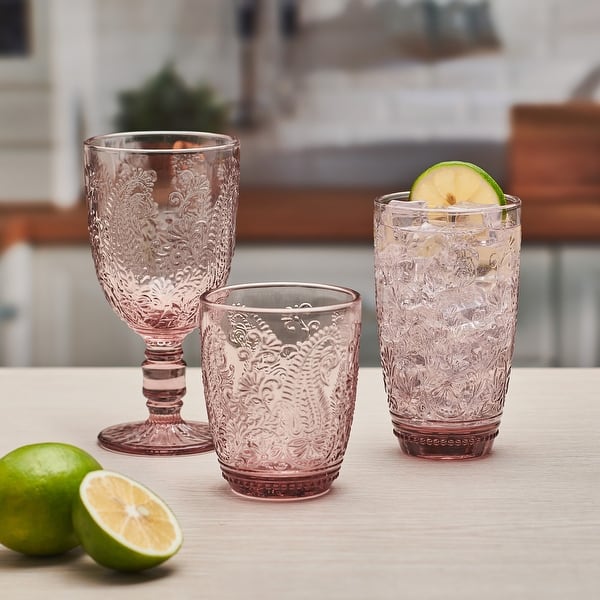 Fitz and Floyd Maddi Goblet 10Oz Blush Set of 4 - N/A - Bed Bath ...