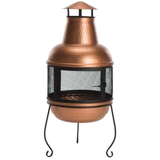 SAFAVIEH Elgin Copper/ Black Chiminea - 18" x 18" x 40" - 18Wx18Dx40H ...