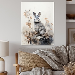 Designart "Asian Art Rabbit Sumi III" Asian Metal Wall Art Prints - Bed ...