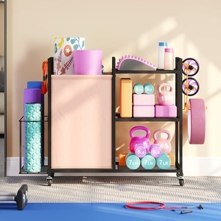 48" Width Yoga Mat Storage Racks Freestanding Dumbbell Storage Rack ...