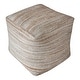 18" shiro beige pouf - Bed Bath & Beyond - 26456762