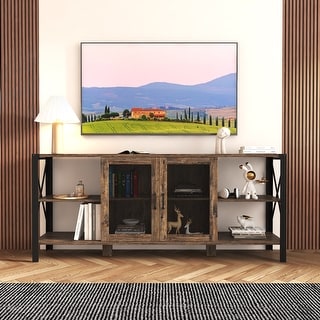 Entertainment Console Table with Storage, for TVs up to 80" - Bed Bath ...