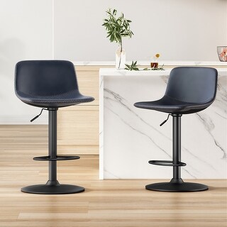 Swivel Bar Stools with Back Support Counter Height(Set of 2) - Bed Bath ...