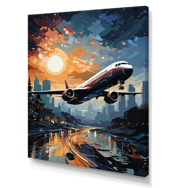 Designart "Plane Prelude To Flight Adventure" Plane Wall Art ...