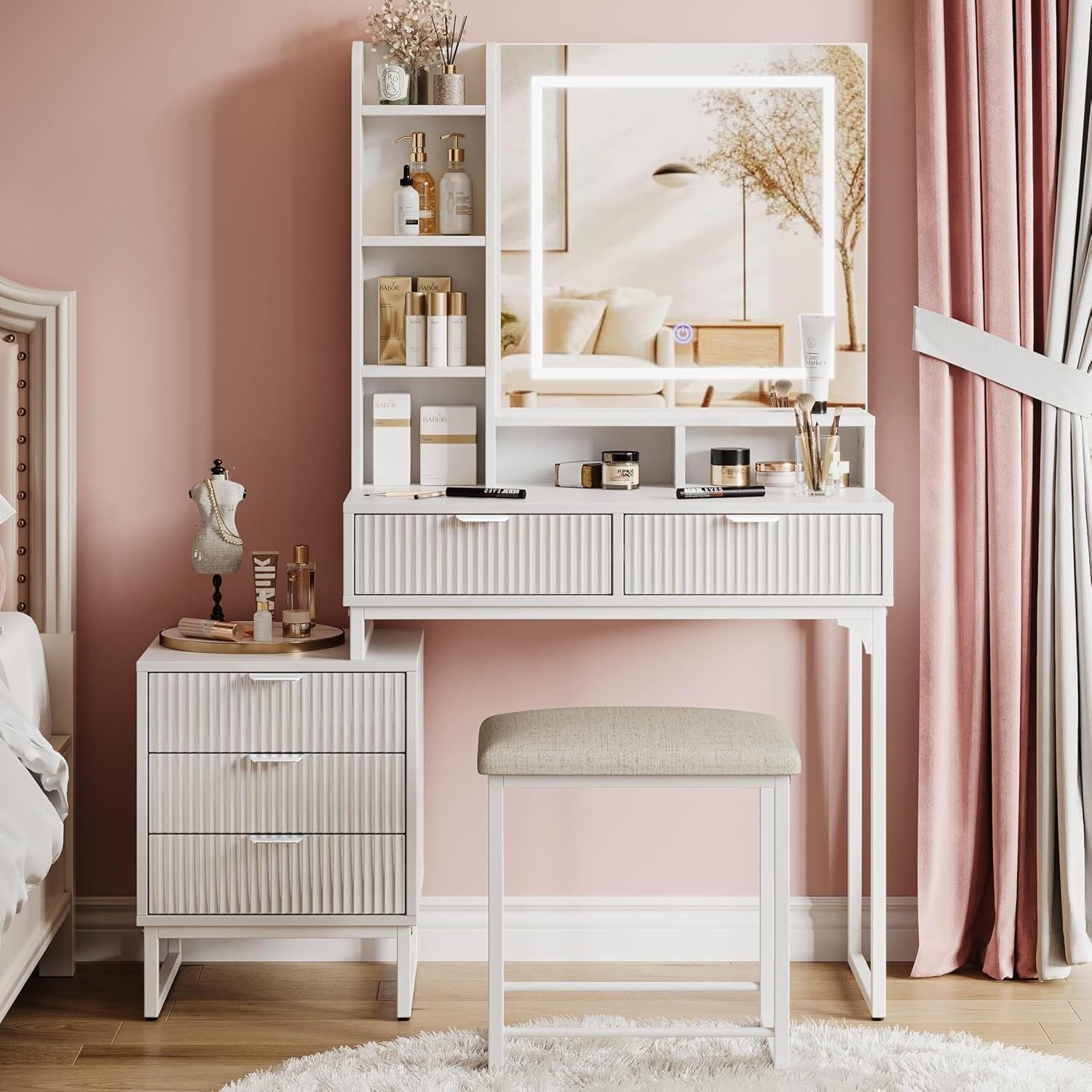 Assembled Makeup Vanities Bed Bath Beyond