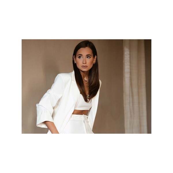 DANIELLE BERNSTEIN Womens Ivory Blazer Jacket Size XL - Overstock ...