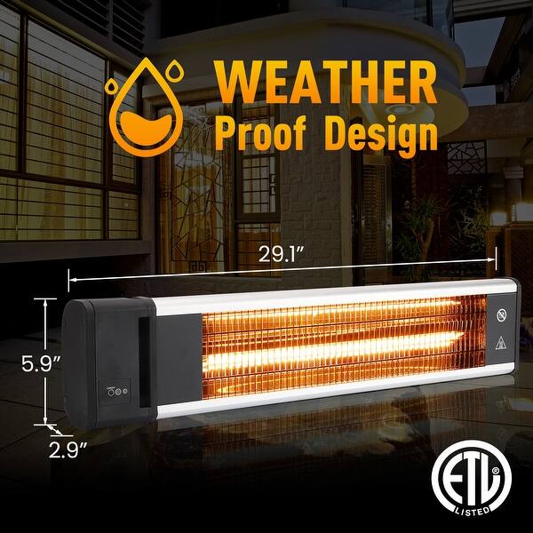 Ceiling and Wall Mounting Patio Heater w/ Remote Control by Sun-Ray ...