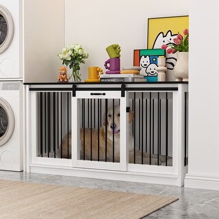 Elegant Dog Sanctuary Spacious Storage Top Secure Versatile Pet Crate ...