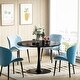 Grondin Mid-Century Modern Round Kitchen or Dining Table with Premium ...