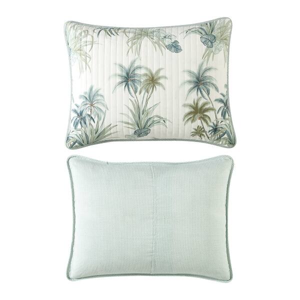 Tommy Bahama Serenity Palms Aqua Cotton Reversible Quilt Collection ...