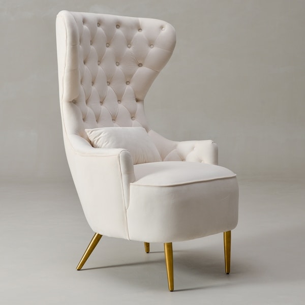 KINWELL Upholstered Tufted Velvet High Wingback Accent Chair On Sale Bed Bath Beyond 37284778