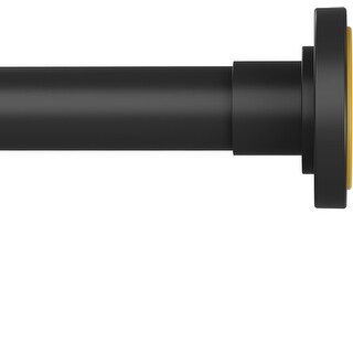 31-80'' Matte Black Adjustable Spring Shower Curtain Rods - Bed Bath ...